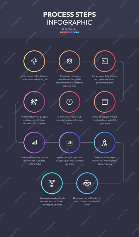 Premium Vector Process Workflow Timeline 11 Steps Modern Design Template For Infographics