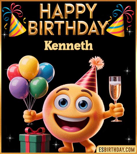 Happy Birthday Kenneth  🎂 Animated Images Wishes And Music 【27 S】