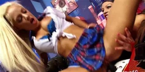 Scout69 Female Boss Seduce Blonde Teen To Lesbo Sex With Strap On At