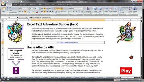 Building Interactive Fiction Text Adventures With Excel Garry S Blog