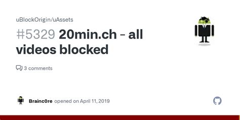 Min Ch All Videos Blocked Issue UBlockOrigin UAssets GitHub
