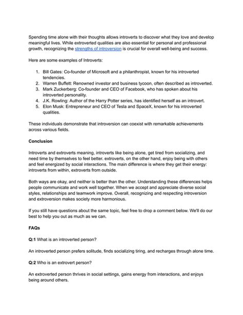 Introvert And Extrovert Meaningpdf