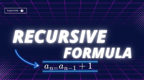 Recursive Formula Solve Questions Using Recursive Formula Recursion Explained Youtube