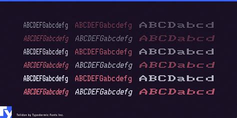Telidon Typodermic Fonts