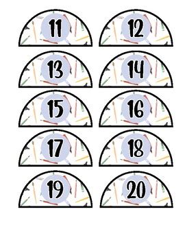 Numbered File Folder Labels By Lauren King Creations TPT