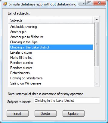 Sample Code For A Very Very Simple VB Database Application Tim Anderson S IT Writing