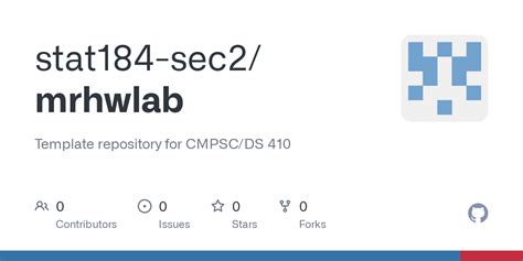 Github Stat184 Sec2mrhwlab Template Repository For Cmpscds 410