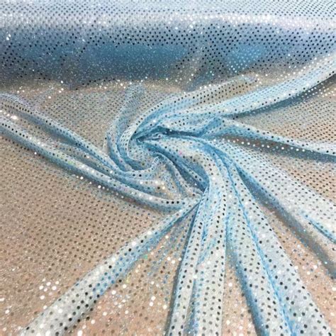 Blue Sequin Fabric Etsy