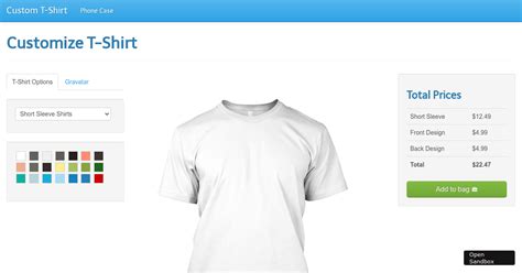 React Js T Shirts CustomTShirt Codesandbox