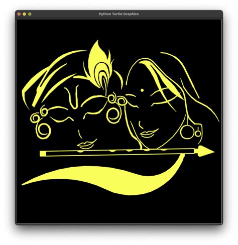 Radha Krishna Drawing Using Python With Source Code Codewithcurious