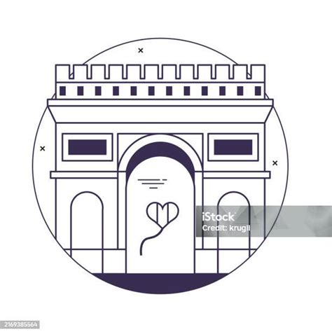 Triumphal Arch 랜드마크 건물 아이콘 라인 아트 개선문에 대한 스톡 벡터 아트 및 기타 이미지 개선문 개선문 파리 건물 외관 Istock