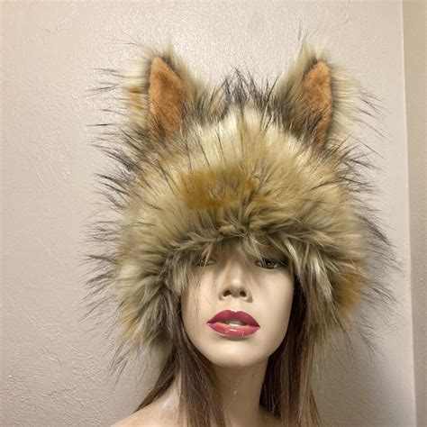 Wolf Head Hat Etsy