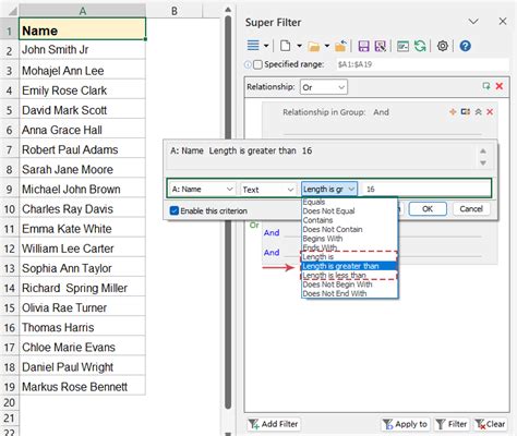 How To Filter Cells By Length Of Text In Excel