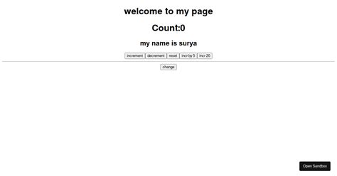 Counter State Codesandbox