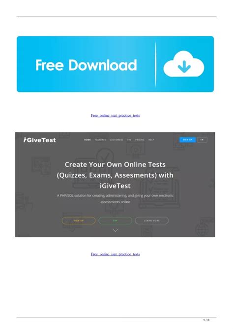 Ppt Free Online Isat Practice Tests Powerpoint Presentation Free Download Id 10750917