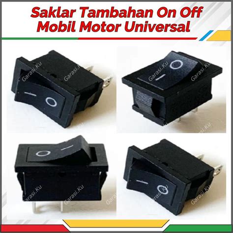 Jual SAKLAR SWITCH ON OFF HITAM PIN TANAM MINI KOTAK MOBIL MOTOR ALAT ELEKTRONIK LAMPU TEMBAK