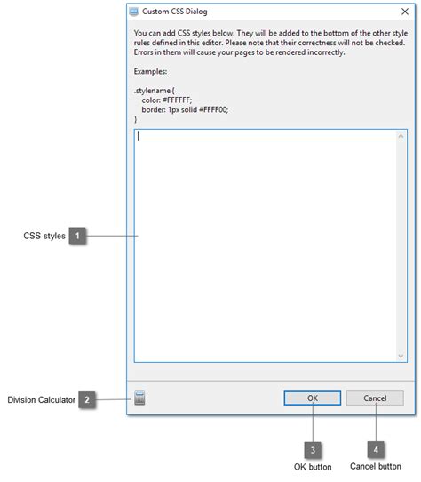 Topic Custom CSS Dialog