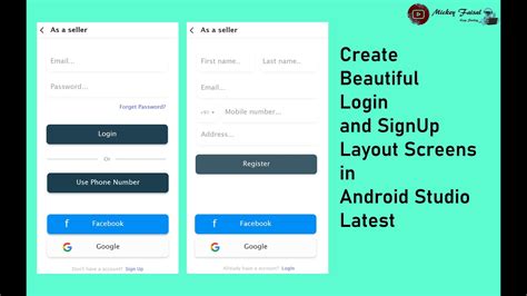 Create Beautiful And Responsive Login And Signup Layout Screens In