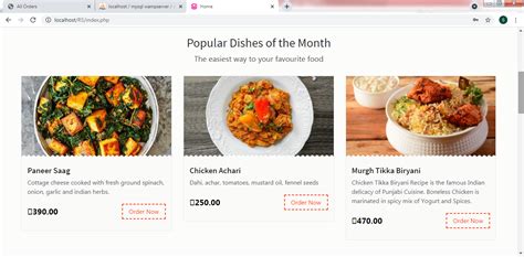 Restaurant Management System Database Project Using Php Mysqlms