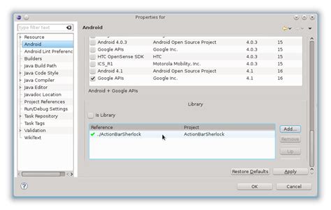 android actionbarsherlock java lang noclassdeffounderror com