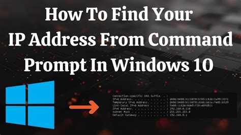 How To Find Your Ip Address From Command Prompt In Windows 10 Pc Youtube