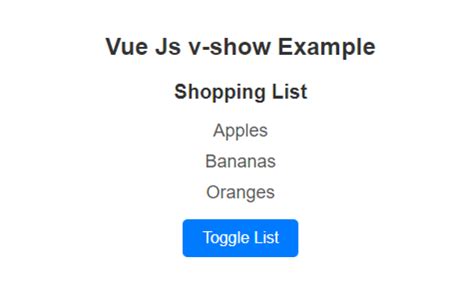 Vue Show Hide Divelementtext Vue Js V Show Conditional Rendering