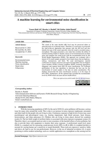 A Machine Learning For Environmental Noise Classification In Smart