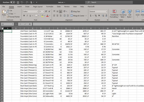 on screen takeoff 16 05 05 exporting bid data to a csv file ost