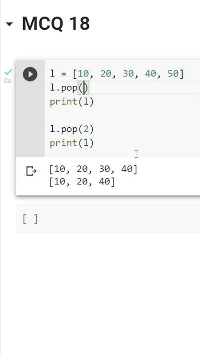 Mcq 18 Shorts Reels Python Pythonprogramming Leetcode Hackerrank Dsa Viral Trending