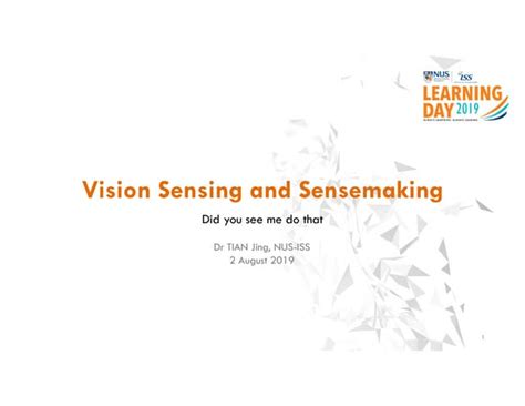 Nus Iss Learning Day 2019 Vision Sensing And Sensemaking Did You See