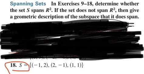 Solved Spanning Sets In Exercises 9 18 Determine Whether Chegg Com
