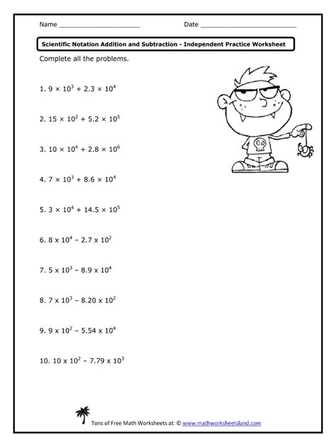 Math Scientific Notation Worksheets Order Of Operation Worksheets