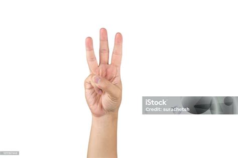 아시아 손 표시 하 고 카운트 3 손가락 에 고립 된 흰색 배경 와 클리핑 경로 개념에 대한 스톡 사진 및 기타 이미지 개념 개념과 주제 교육 Istock