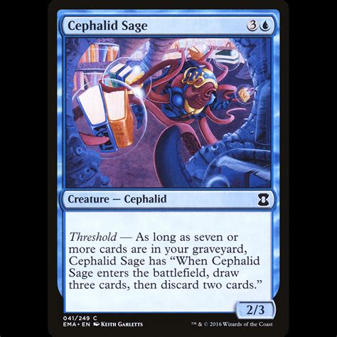 Mtg Cephalid Sage Eternal Masters Ema41 Madtoyz