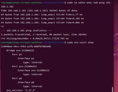 实验2：open Vswitch虚拟交换机实践 Whepanpan 博客园