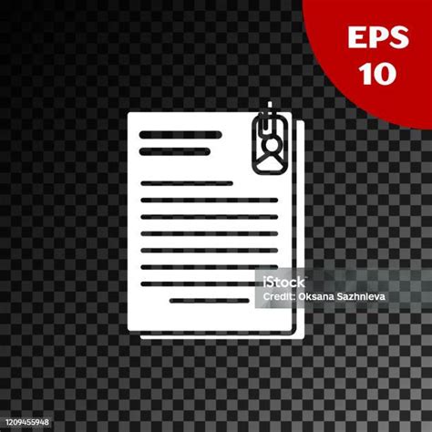 투명 한 어두운 배경에 격리 된 흰색 파일 문서 및 종이 클립 아이콘입니다 체크리스트 아이콘입니다 비즈니스 개념입니다 벡터 일러스트레이션 0명에 대한 스톡 벡터 아트 및