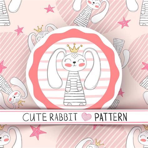 Cute Rabbit Pattern Vector Art Icons And Graphics For Free Download