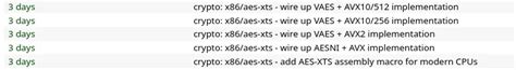 Linux 610 Aes Xts For Diskfile Encryption As Much As ~155 Faster For
