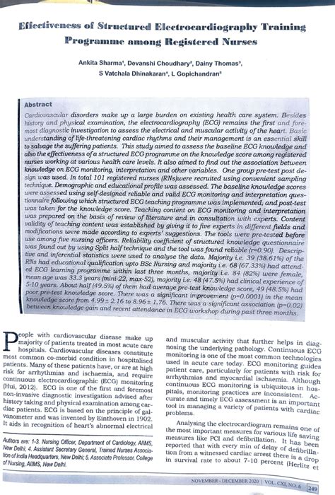 Pdf Effectiveness Of Structured Electrocardiography Training
