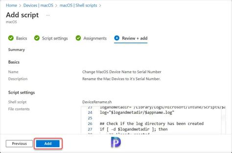 set macos device name to serial number using intune