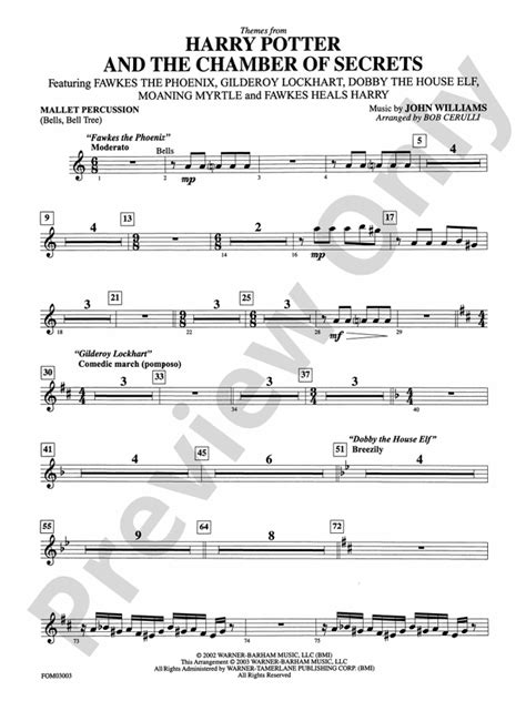 Harry Potter And The Chamber Of Secrets Themes From Mallets Mallets