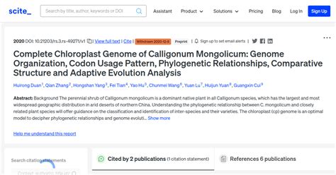 Complete Chloroplast Genome Of Calligonum Mongolicum Genome