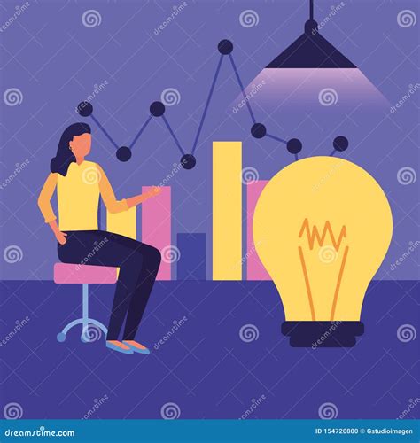 Workflow And Infographic Vector Design Stock Illustration Illustration Of Light Connection