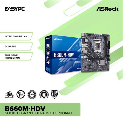 Asrock B660M-HDV Socket LGA 1700 Ddr4 Motherboard – EasyPC