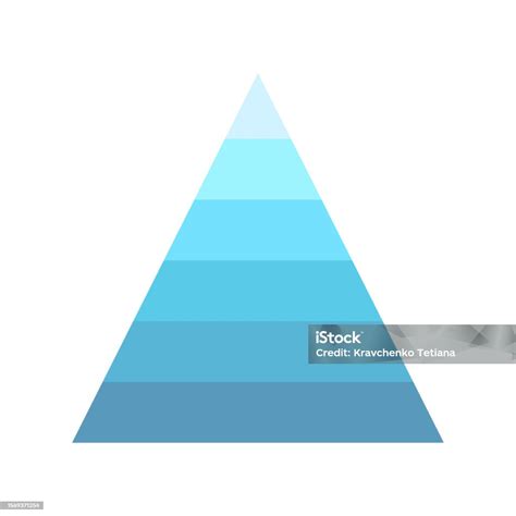 피라미드 인포그래픽 템플릿입니다 파란색 삼각형 데이터 세그먼트입니다 벡터 그림입니다 주당순이익 10 깔때기에 대한 스톡 벡터 아트 및 기타 이미지 Istock