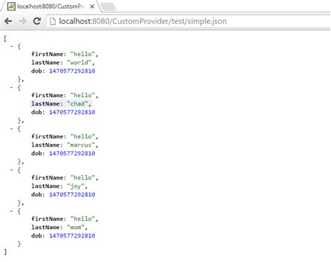 Jackson Based Jax Rs Providersjson Xml Csv Example Datadidit