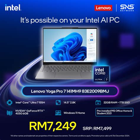 Lenovo Yoga Pro Mh E Bmj K Laptop Tidal Teal Cu H Gb Tb Ssd