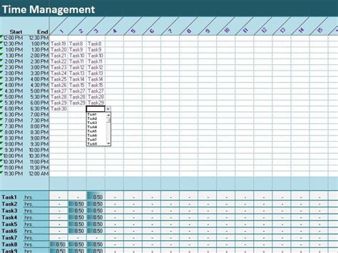 Tasks Time Tracker Excel Template Activity Diary Spreadsheet Project Time Management