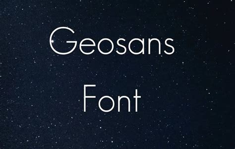 Geo Sans Font Free Download Font Sonic