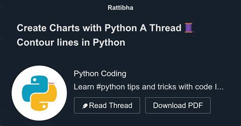 Create Charts With Python A Thread 🧵 Thread From Python Coding Clcoding Rattibha